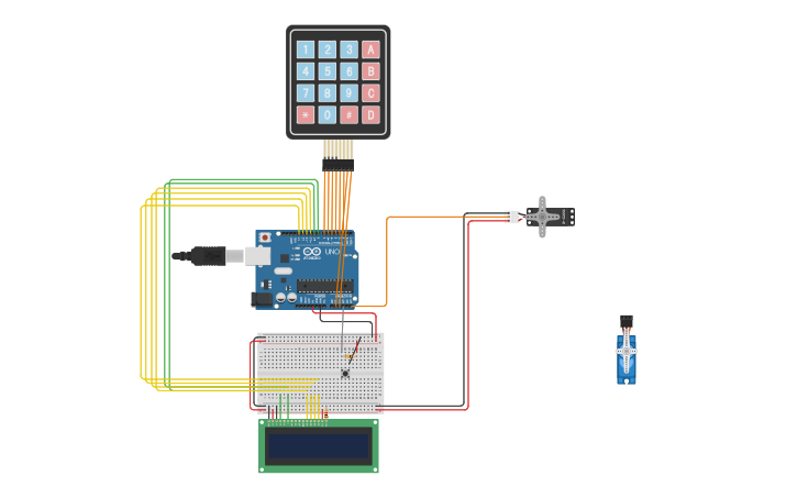 Circuit Design Cerradura Boton Para Cambiar Password Tinkercad