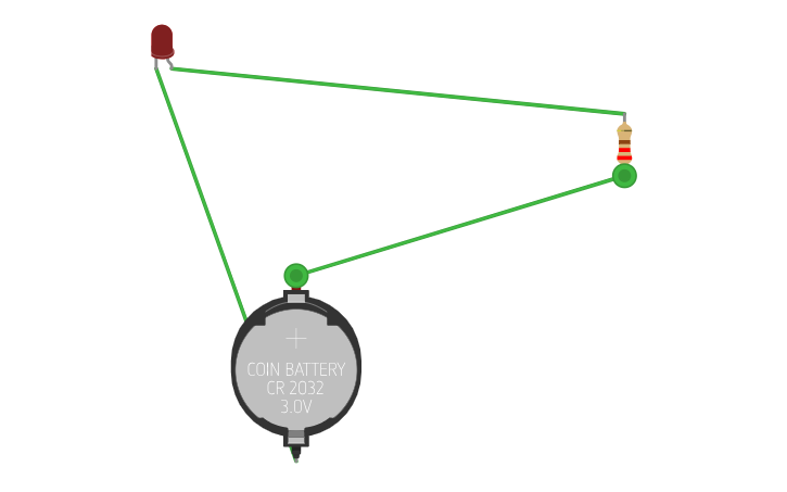Circuit design 点亮led灯 - Tinkercad