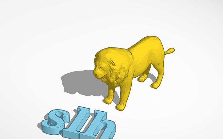 3D design lion lion - Tinkercad