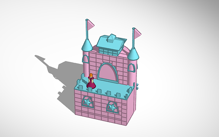 3D design barbie şatosu | Tinkercad