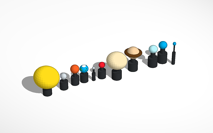 3D design solar system - Tinkercad