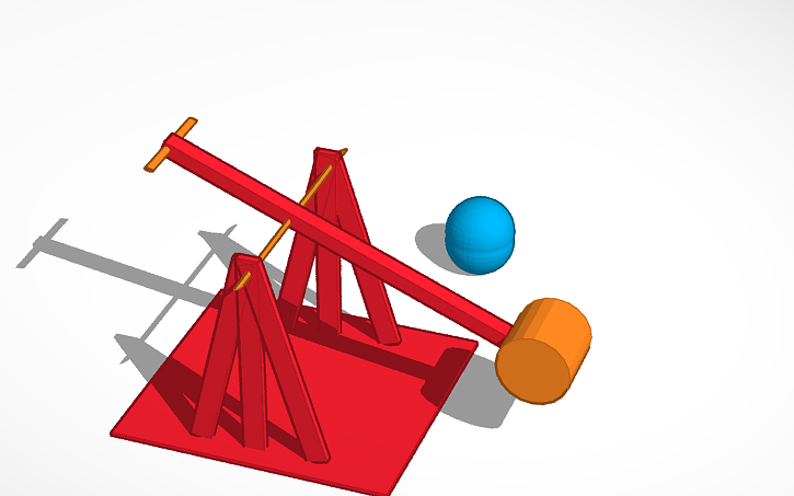 3D design Trebuchet - Tinkercad