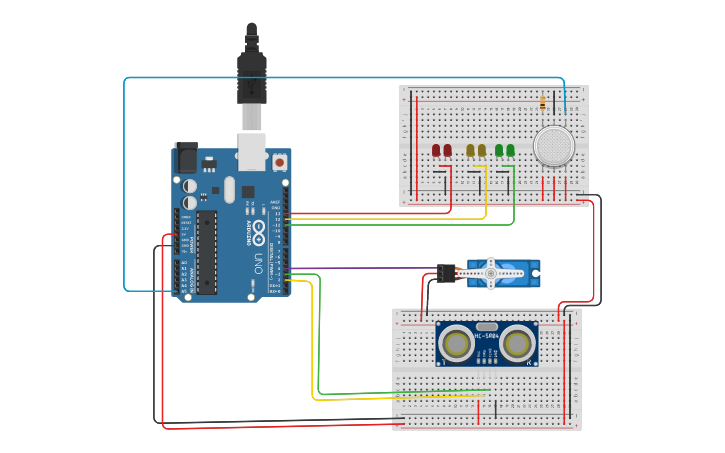Circuit design detector gas - Tinkercad