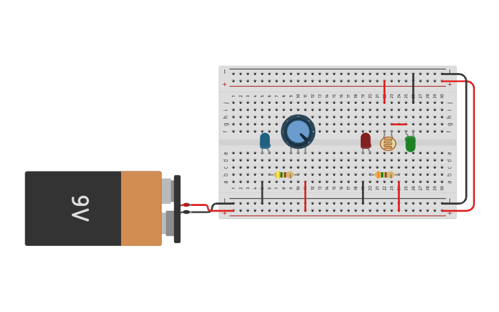 Circuit design A little circuit - Tinkercad