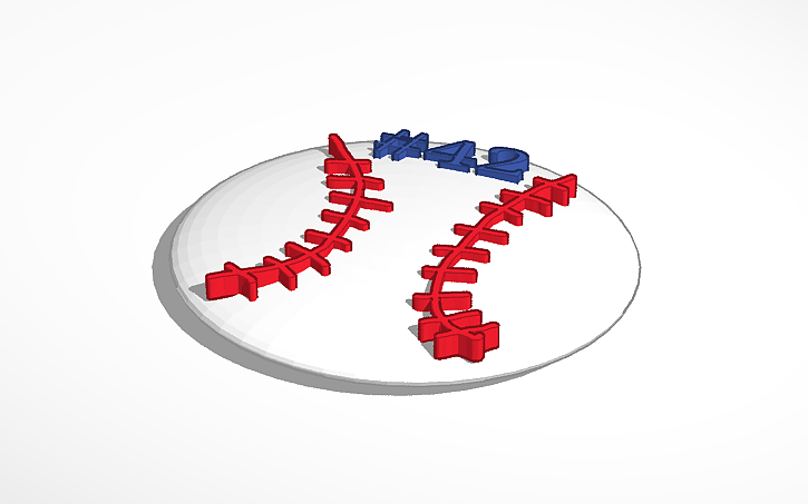3D design #42 Baseball - Tinkercad