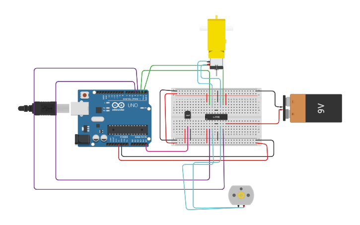 Circuit design Temperature sensor - Tinkercad