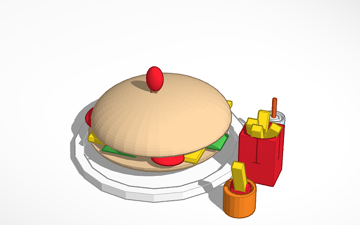 3D design burger - Tinkercad
