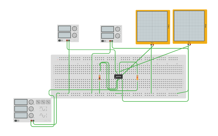 Circuit design Smith trigger - Tinkercad