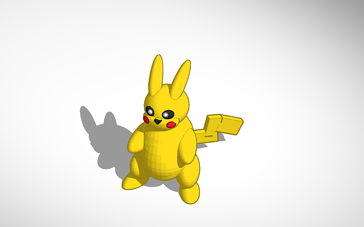 3D design Pikachu - Tinkercad