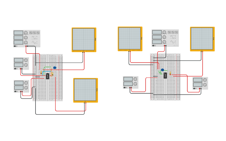 Circuit design Integrator and Differentiator - Tinkercad