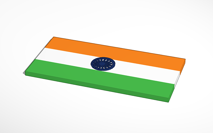 3D design flag of india | Tinkercad