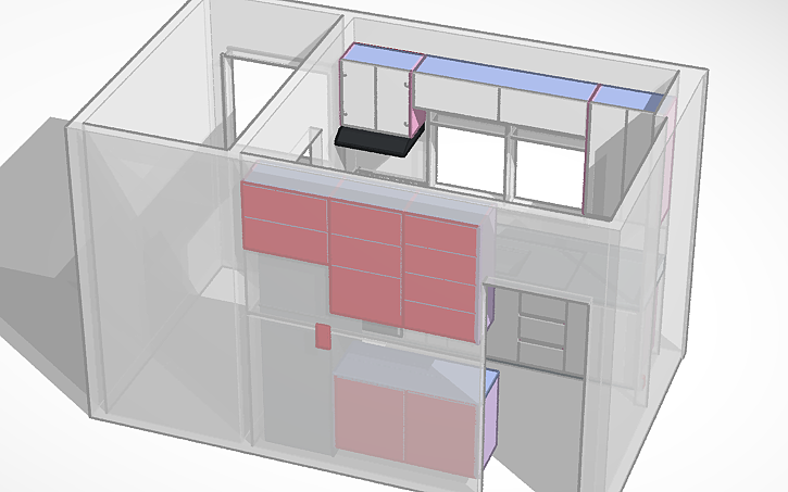 3D design DIY Kitchen Cabinets | Tinkercad