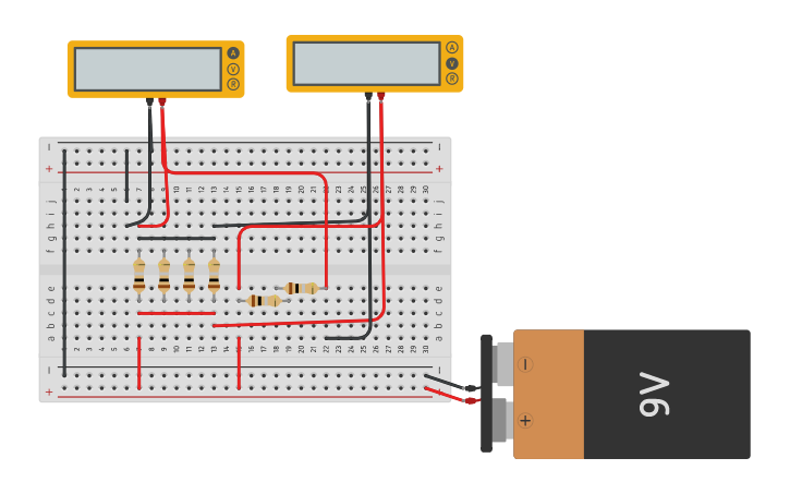 Circuit design Parallel + Series - Tinkercad