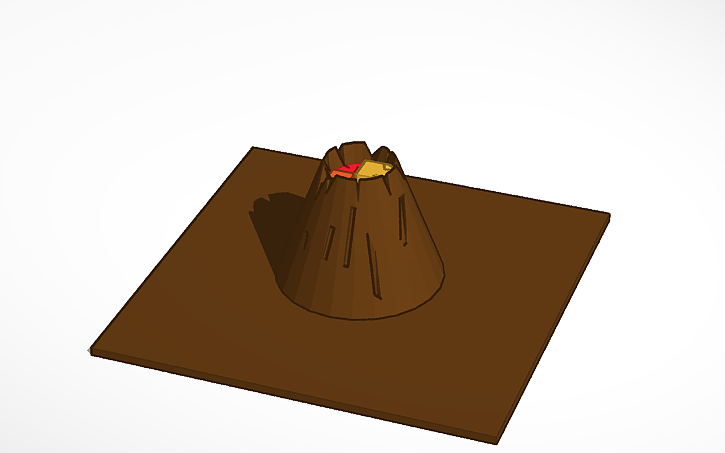 3D design volcano | Tinkercad