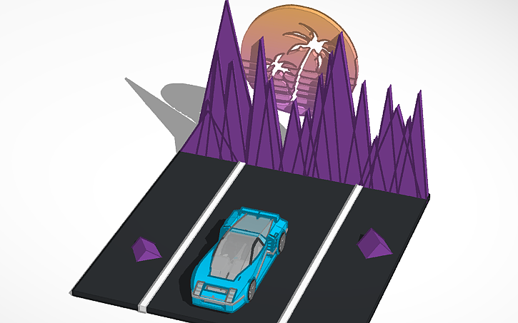 3D design Rego Apogee with sunset - Tinkercad
