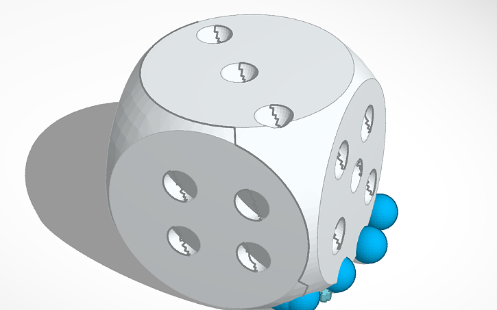 3D design dice | Tinkercad