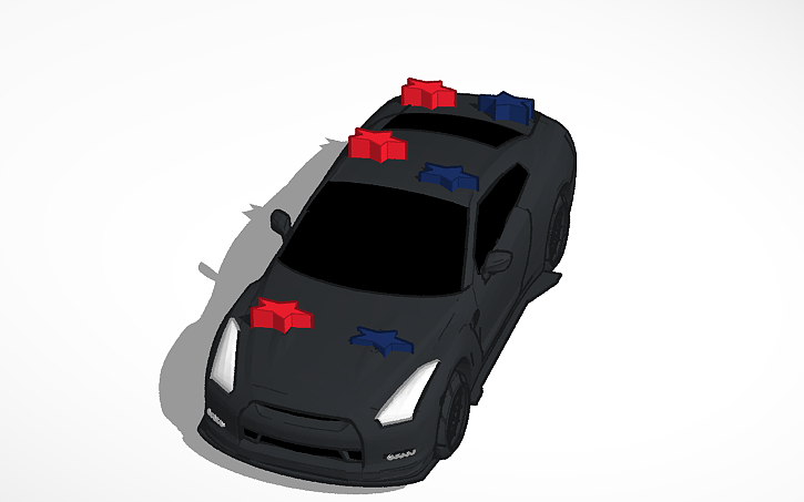 3D design police Nissan r35 GTR car - Tinkercad