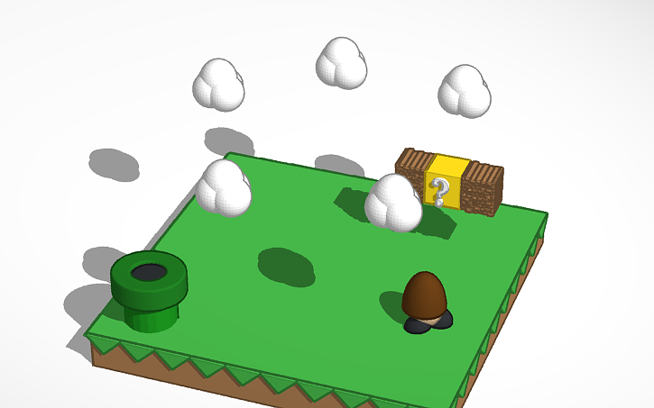 3D design Super Mario Bros - Tinkercad
