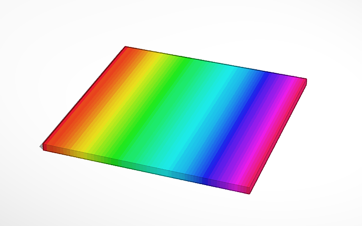 3D design Rainbow gradient - Tinkercad