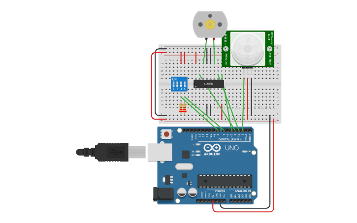 Circuit Design Fan Tinkercad