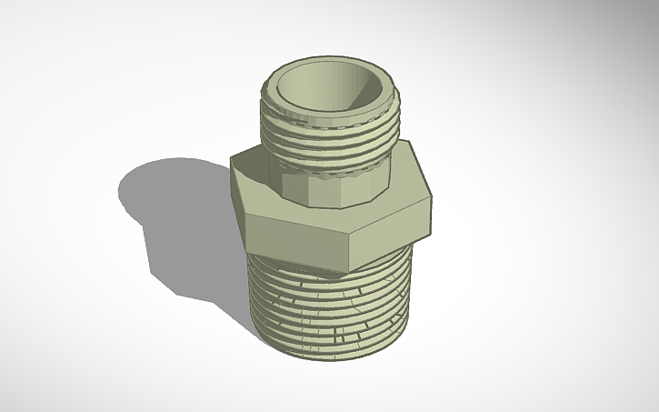 3D design Utility / Sump Pump Adaptor - 1" NPT to GHT | Tinkercad