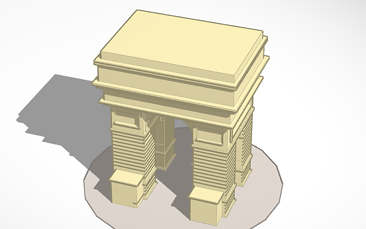 3D design Triumphal Arch Of Paris - Tinkercad