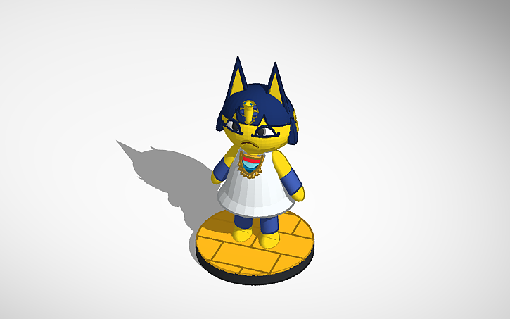3D design Ankha statue - Tinkercad