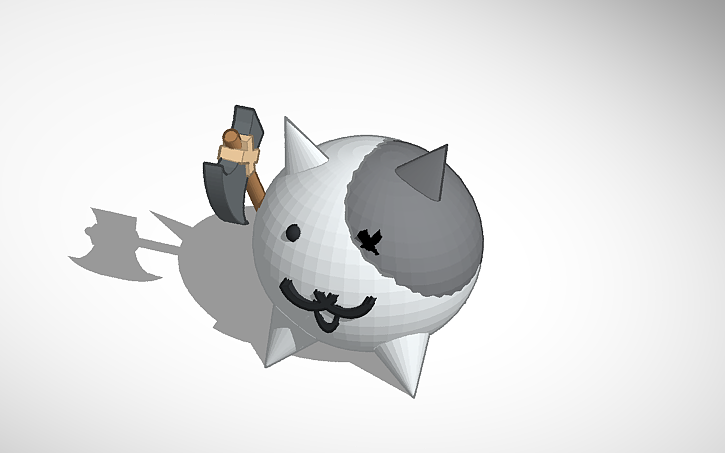 3D design axe cat | Tinkercad