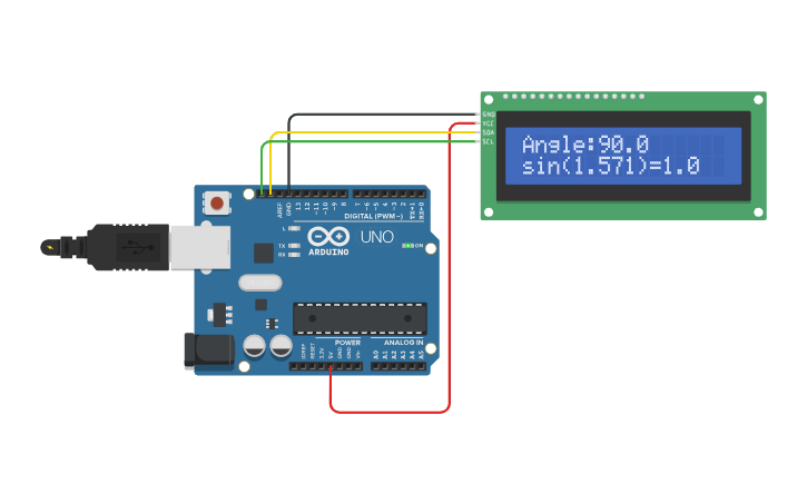 Circuit design Sine Calculator - Tinkercad