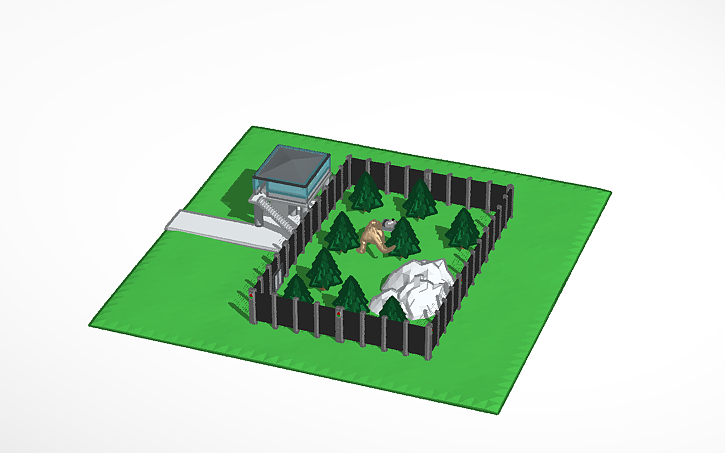 3D design t-rex paddock | Tinkercad