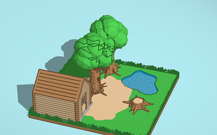3D design Natural Scene - Tinkercad