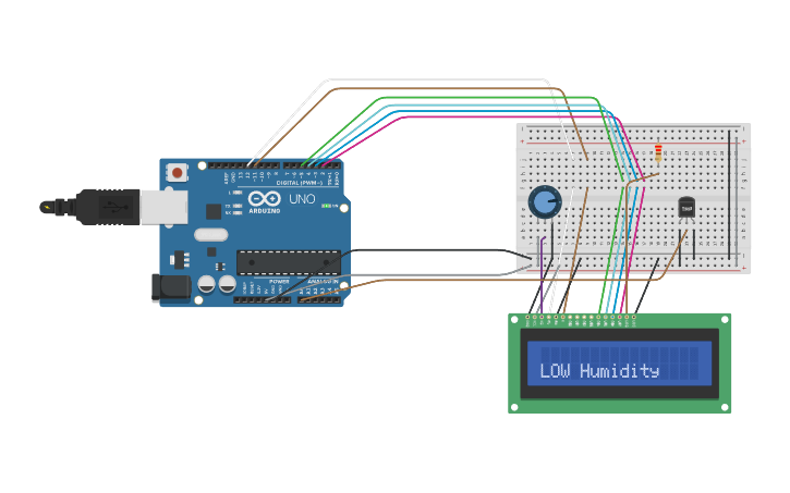 Circuit Design Humidity Tinkercad