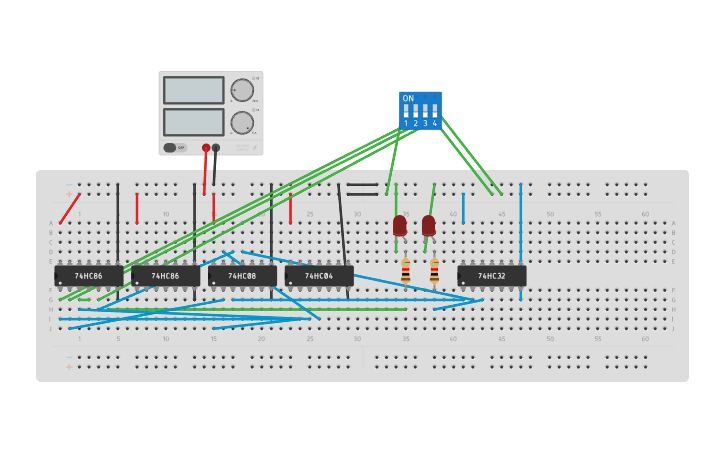 Circuit Design Full Subtractor Tinkercad
