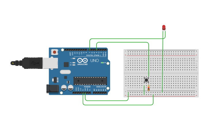 Circuit design Switch - Button - Tinkercad