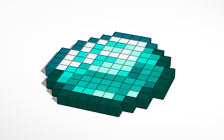 3D design Minecraft Diamond - Tinkercad