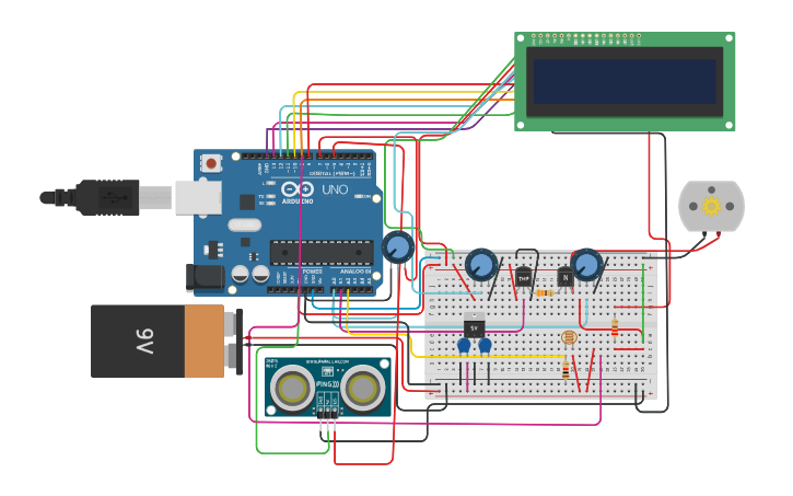 Circuit design SMART IRRIGATION - Tinkercad