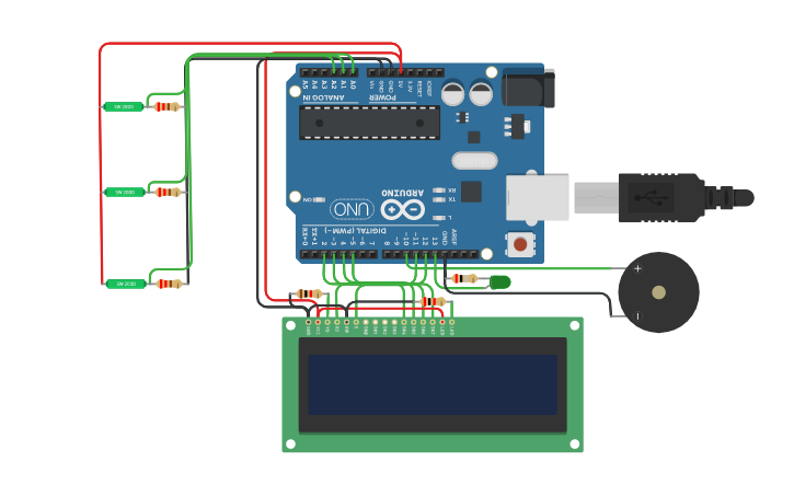 Circuit design Earthquake Detector Alarm | Tinkercad