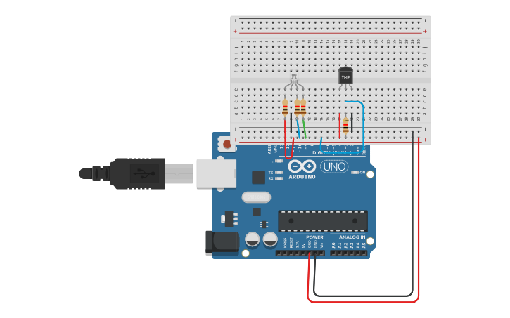 Circuit Design Sensor De Humedad Tinkercad
