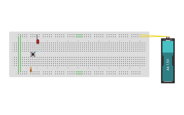 Circuit design LED CON UN PUSH BOTON - Tinkercad