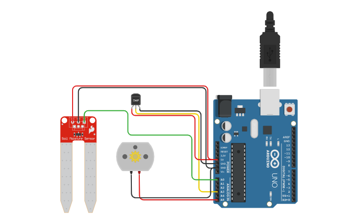 Circuit Design Smart Greenhouse System Tinkercad
