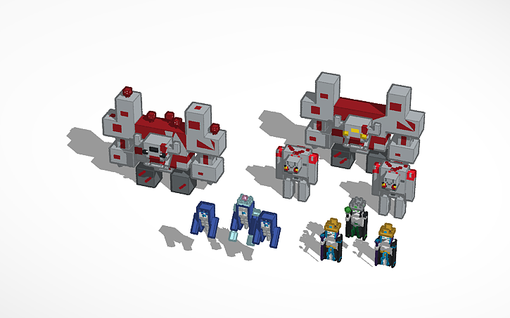3D design Minecraft dungeons bosses, mini-bosses and mobs - Tinkercad