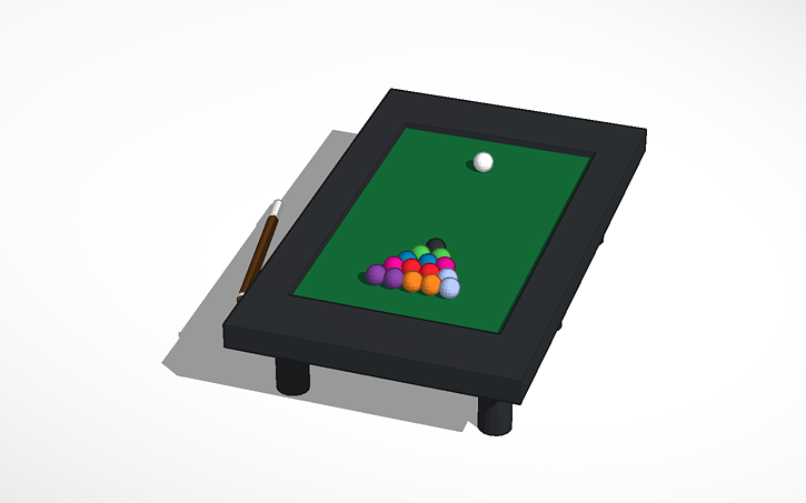 3D design pool table - Tinkercad