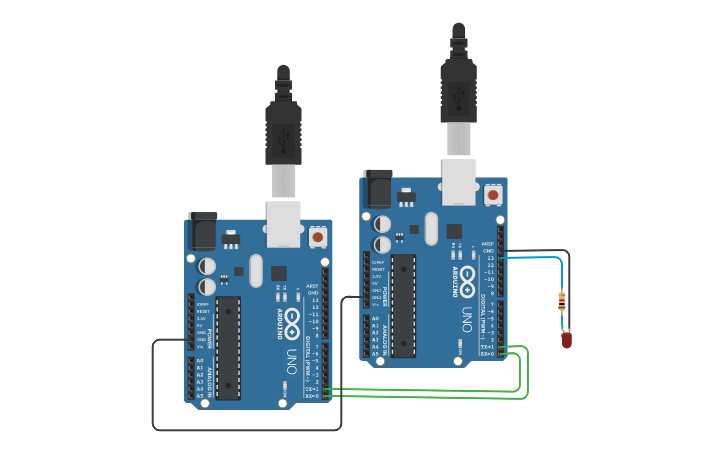 Circuit design PAM 2021 - Serial Communication | Tinkercad