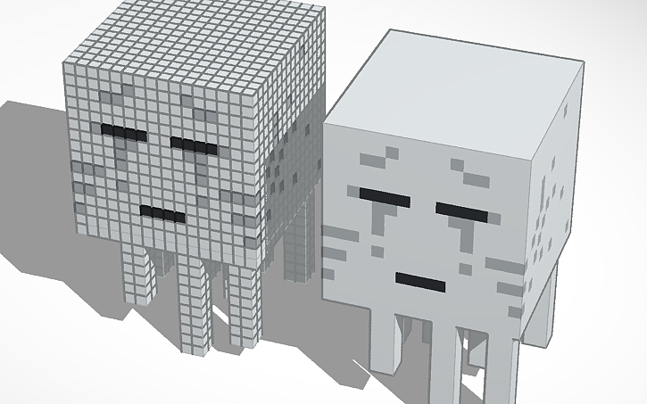 3D design Minecraft Ghast - Tinkercad