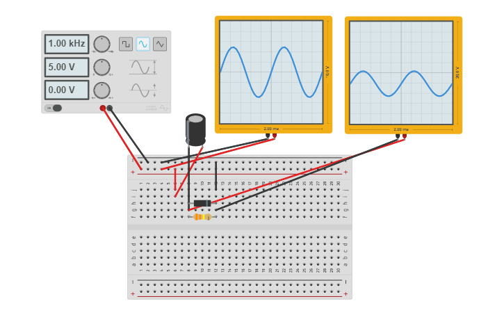 Circuit design NEGATIVE CLAMPER | Tinkercad