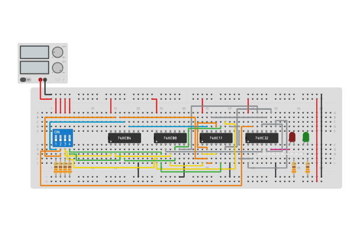 Circuit design CIRCUITO COMBINATORIO 2 - Tinkercad
