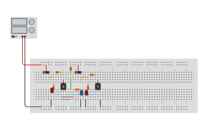 Circuit design Transistor C4 | Tinkercad