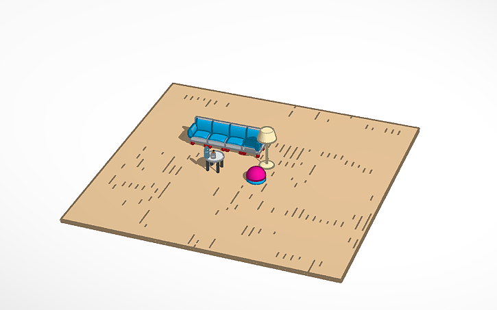 3D design small living room - Tinkercad