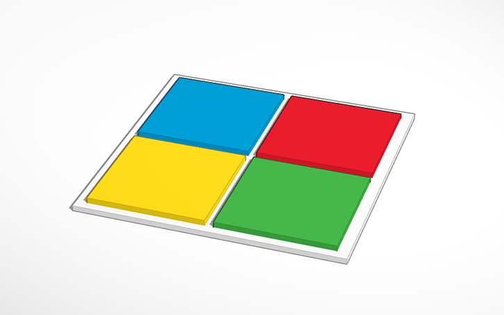 3d Design Microsoft Logo Tinkercad