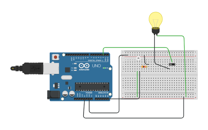 Circuit design Automatic Street light - Tinkercad